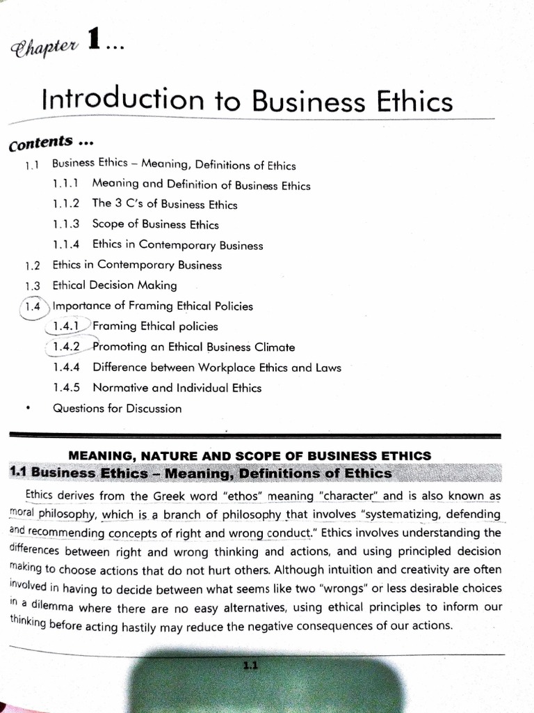 Introduction To Business Ethics: Ethics Meaning, Definitions of Ethics ...