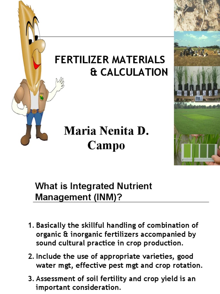 Fertilizer Materials & Calculation: Maria Nenita D. Campo | PDF | Soil ...