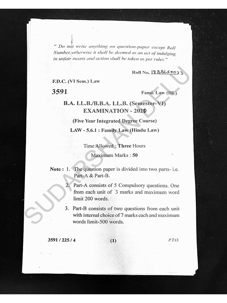 6th Semester Papers | PDF