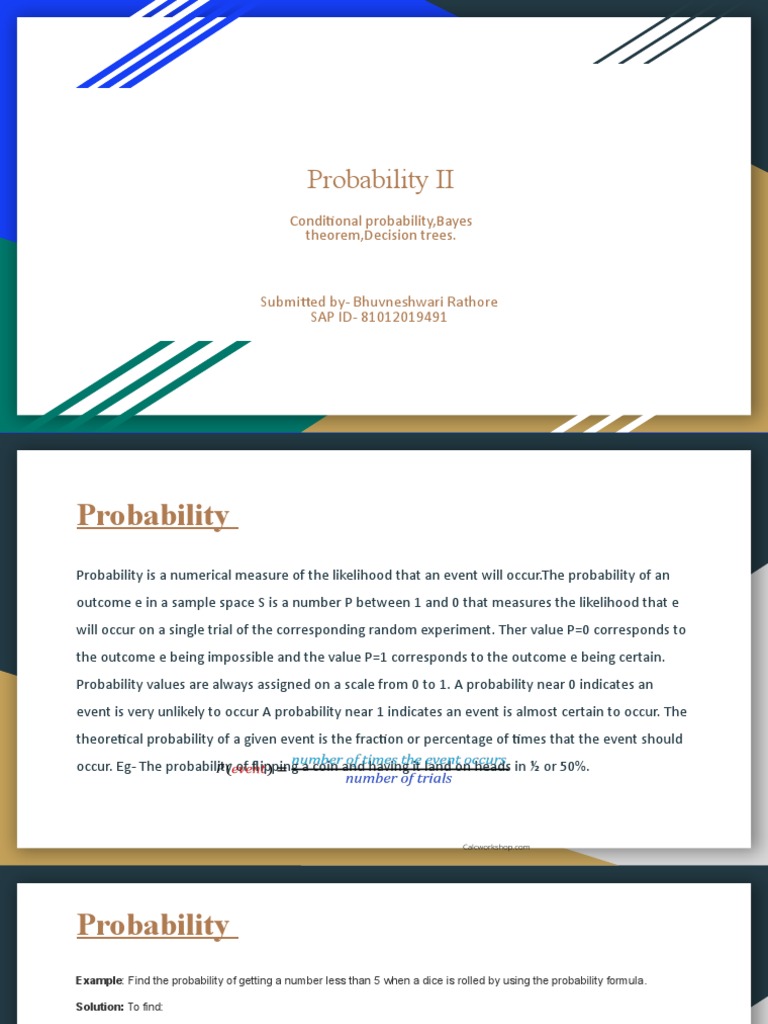 Bayes Theorem and Decision Trees Explained | PDF | Probability | Odds