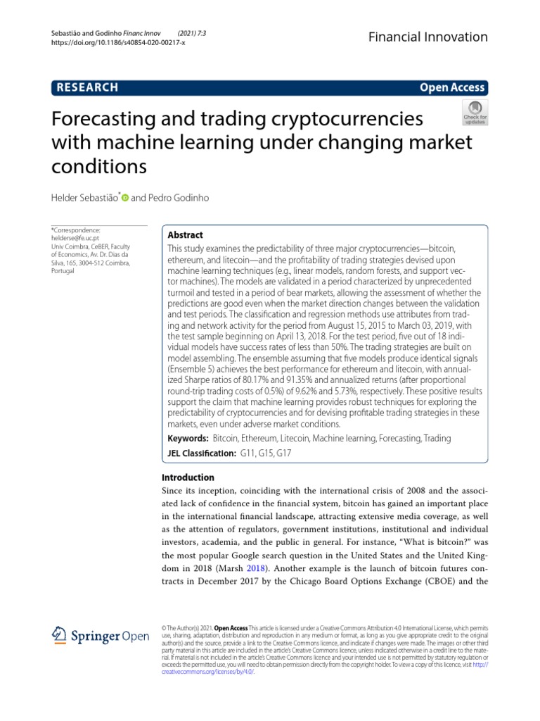 #Paper Forecasting and Trading Cryptocurrencies With Machine Learning ...