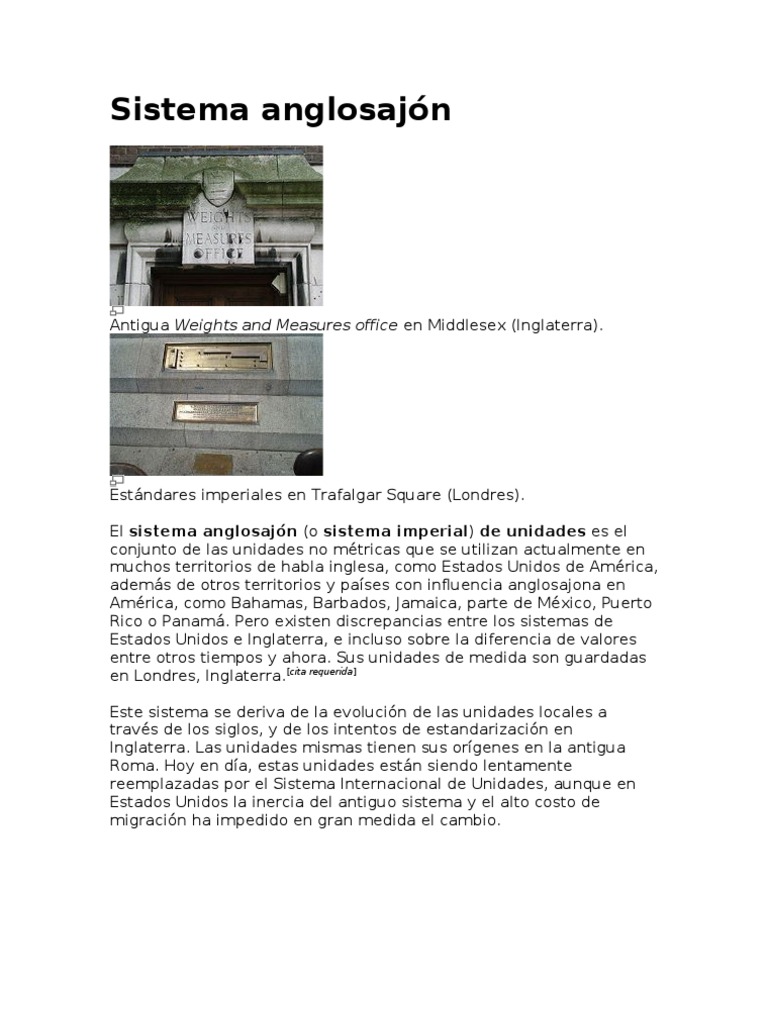 Sistema Anglosajon | Descargar gratis PDF | Notación | Infografia