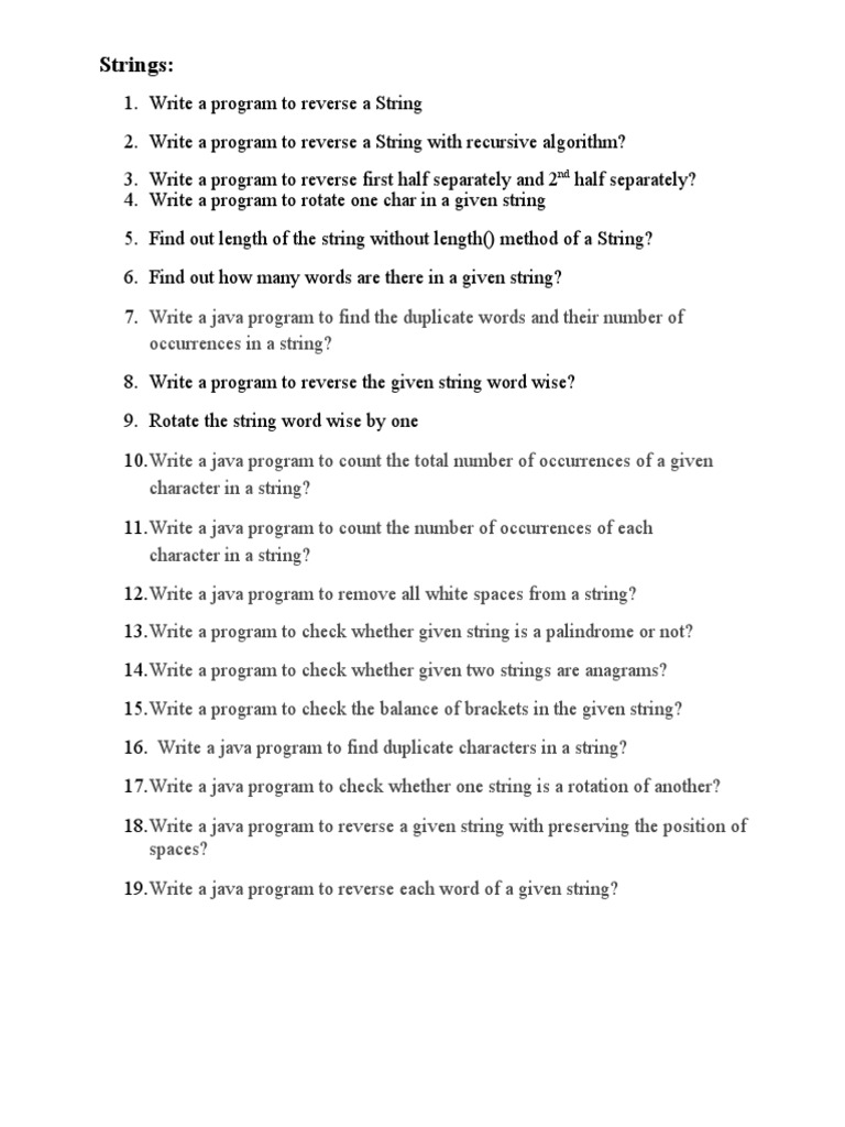 Java Strings Arrays Number Programs Pdf String Computer Science Array Data Structure