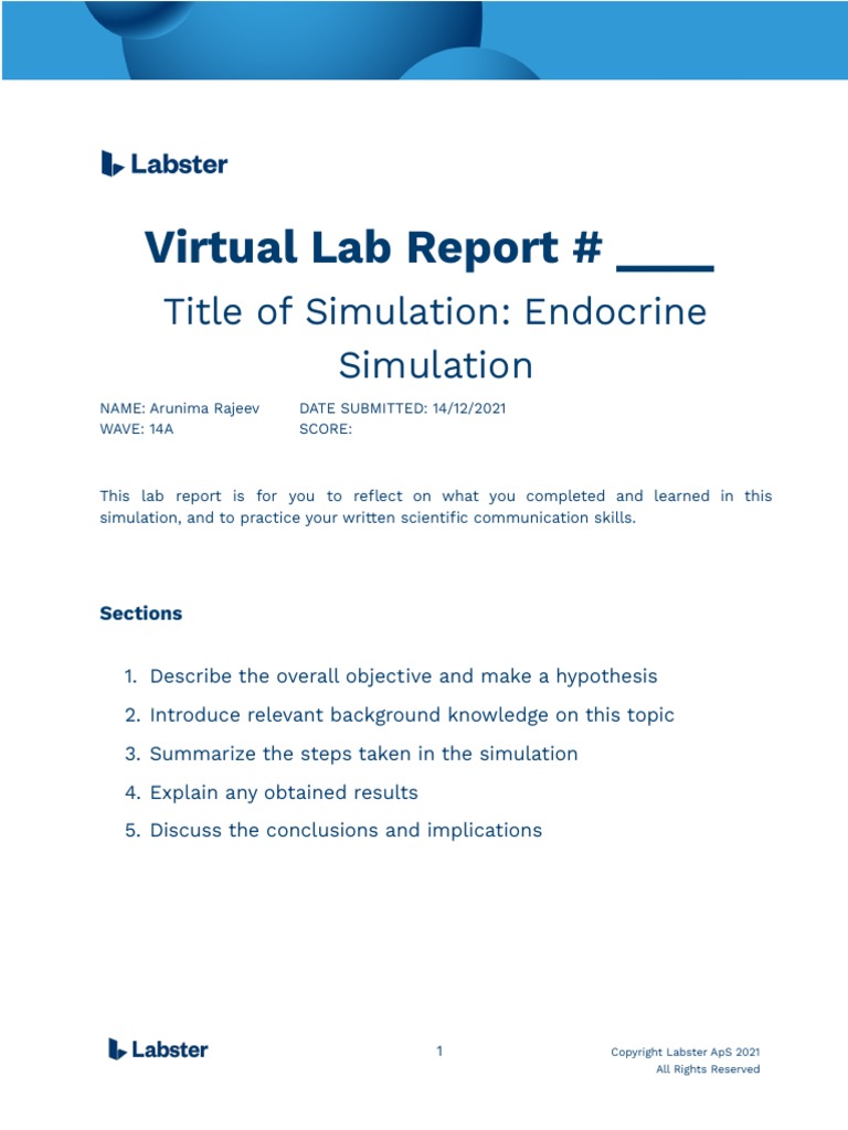 (Template) Lab Report Template | Download Free PDF | Luteinizing ...