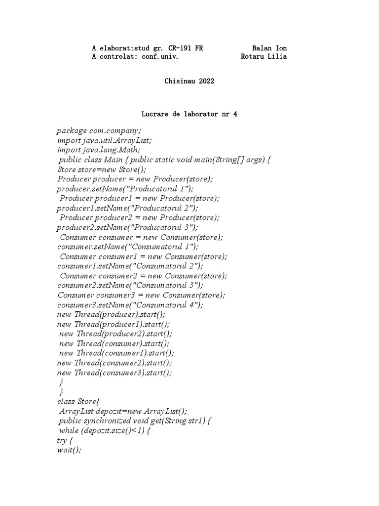 Lab 4 PCD Balan Ion Cr-191 FR | PDF | Computer Programming | Software ...