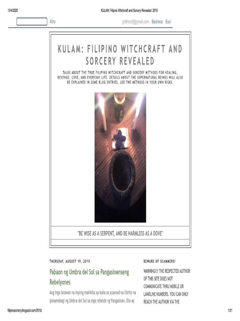 KULAM - Filipino Witchcraft and Sorcery Revealed - 2010 | PDF