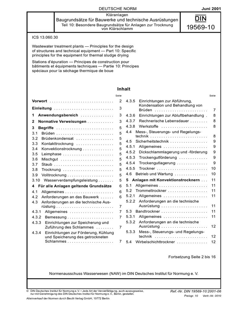 Din 19569-10 200106 | PDF