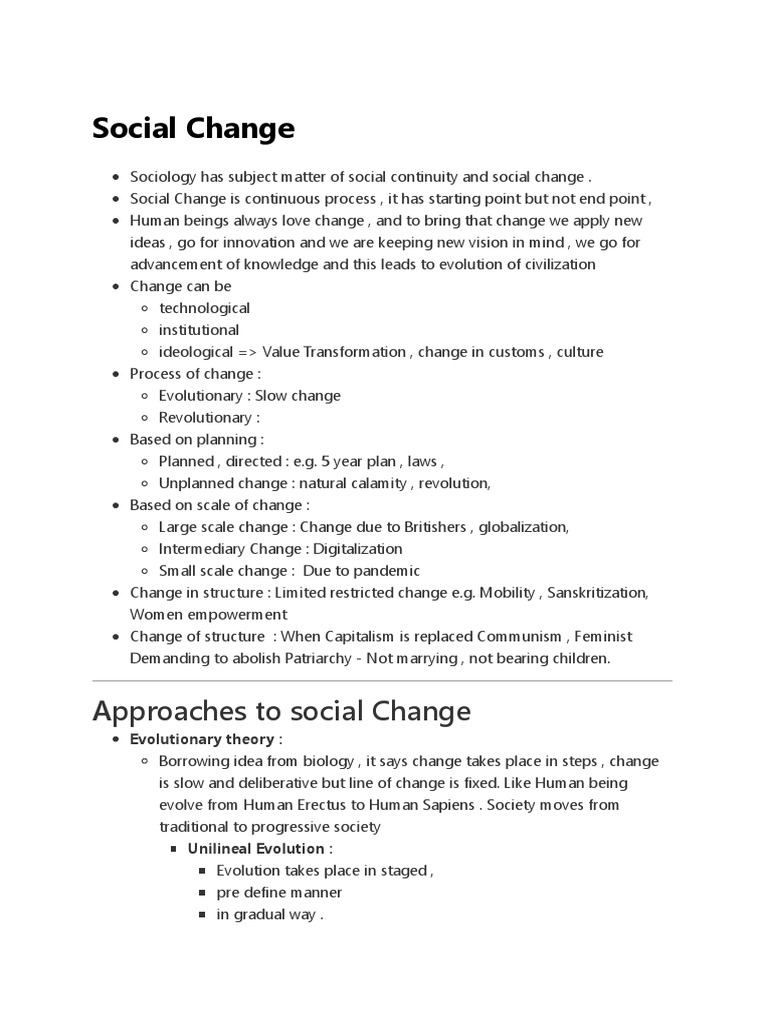 Social Change | PDF | Modernization Theory | Value (Ethics)