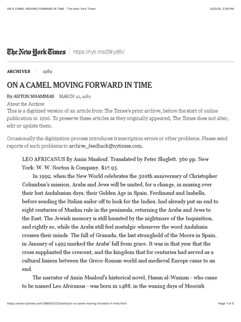 Leo Africanus by Amin Maalouf | PDF