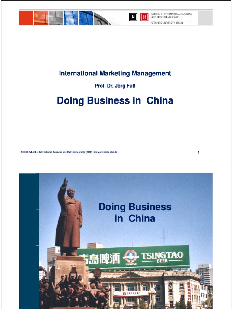 Doing Business in China Doing Business in China Doing Business in China ...