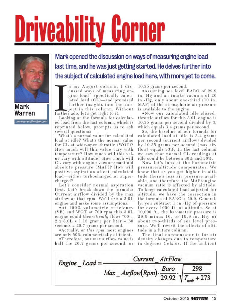 Engine Load Calculation | PDF | Turbocharger | Throttle