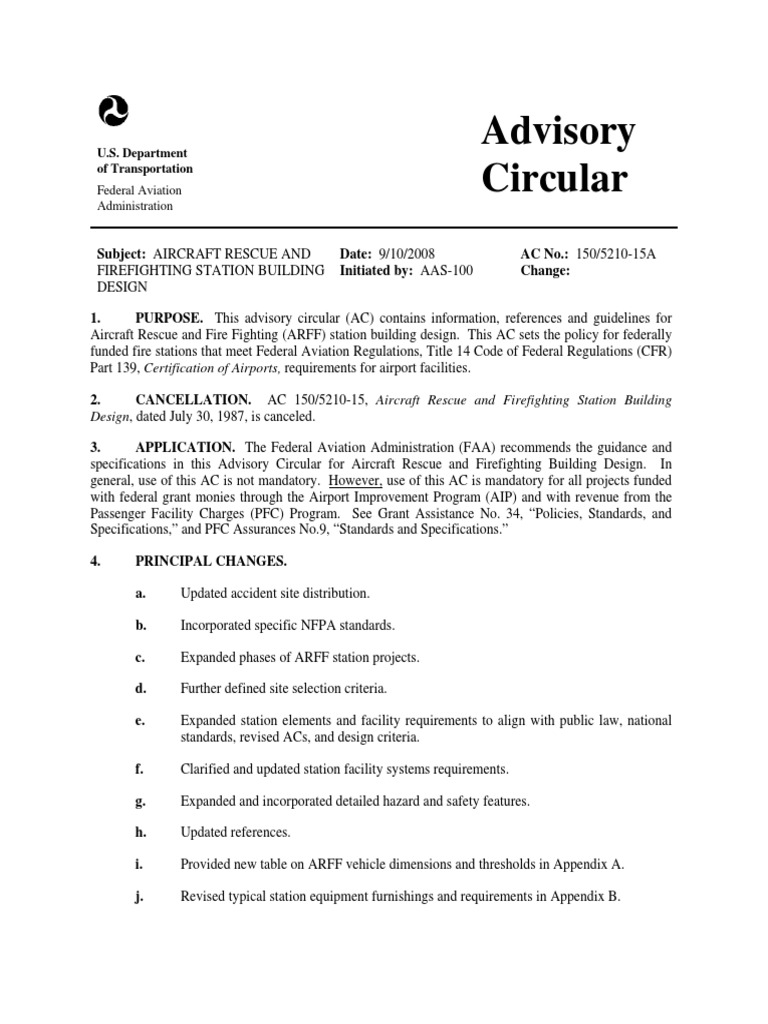 Advisory Circular: U.S. Department of Transportation | PDF | Airport ...