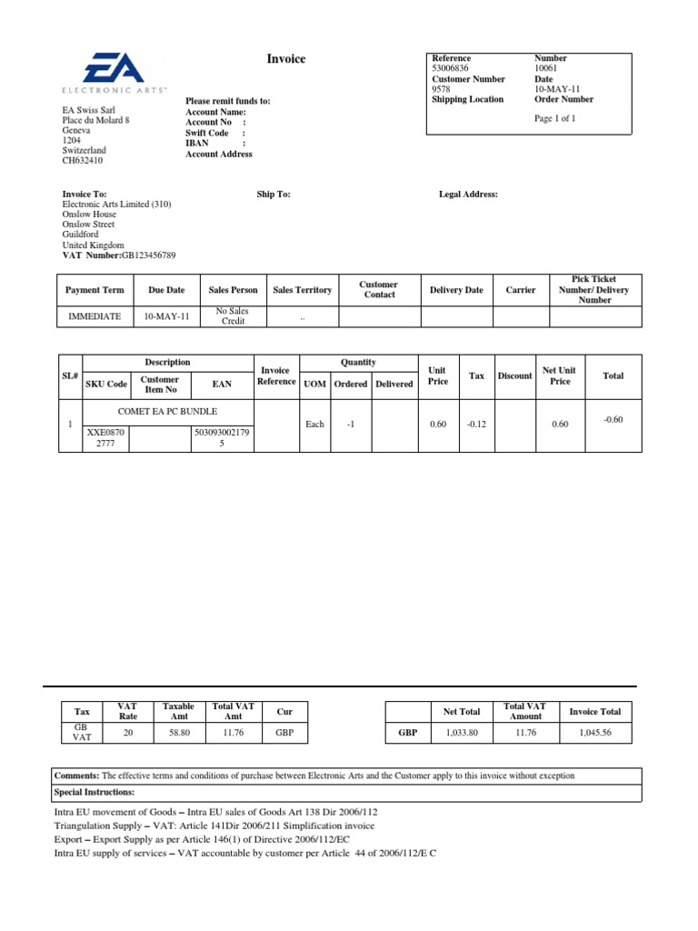InterCompany | PDF | Value Added Tax | Invoice