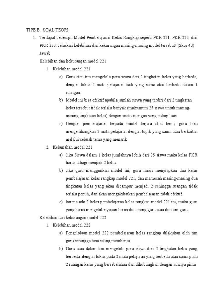 TT1 PKR Tipe B | PDF