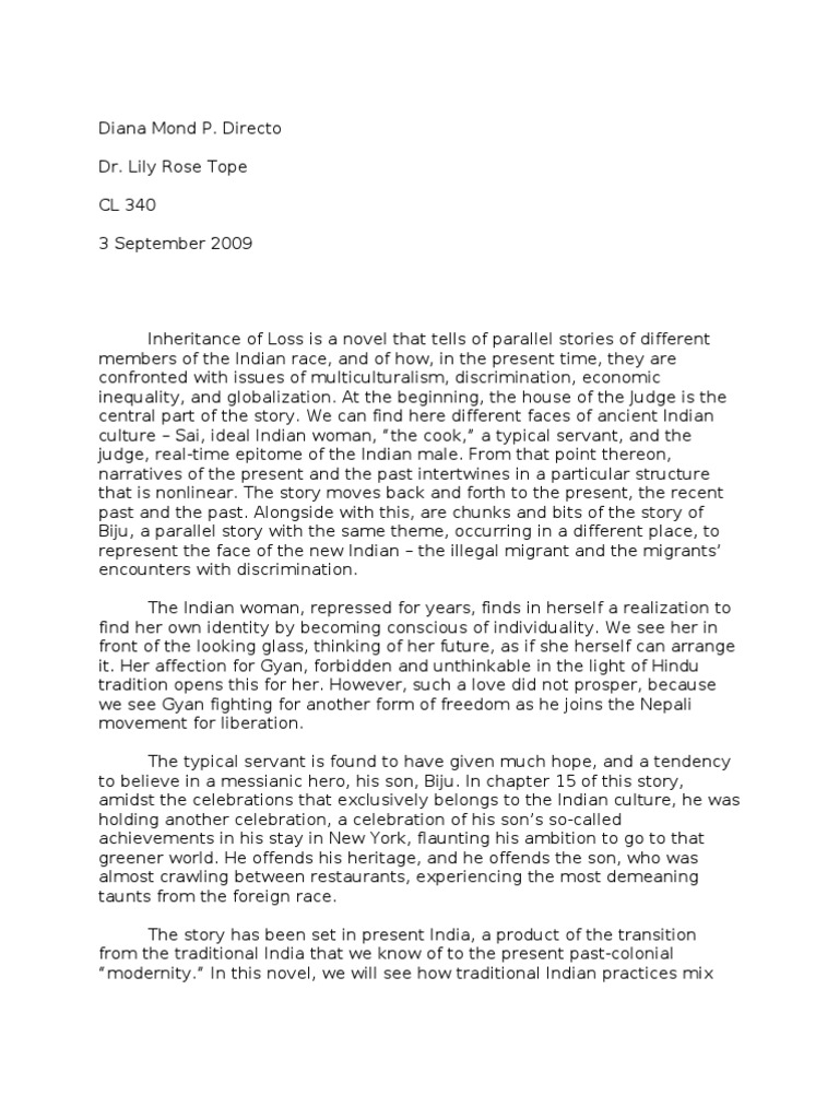 Commentary 4-Inheritance of Loss | PDF