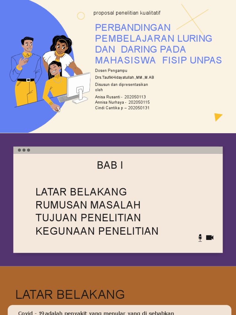 Kel6 Kualitatif Perbandingan Pembelajaran Luring Dan Daring | PDF