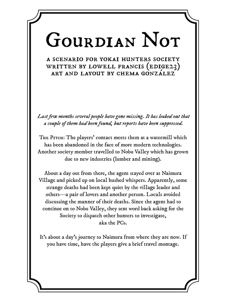 Gourdian Not (Spreads) | PDF