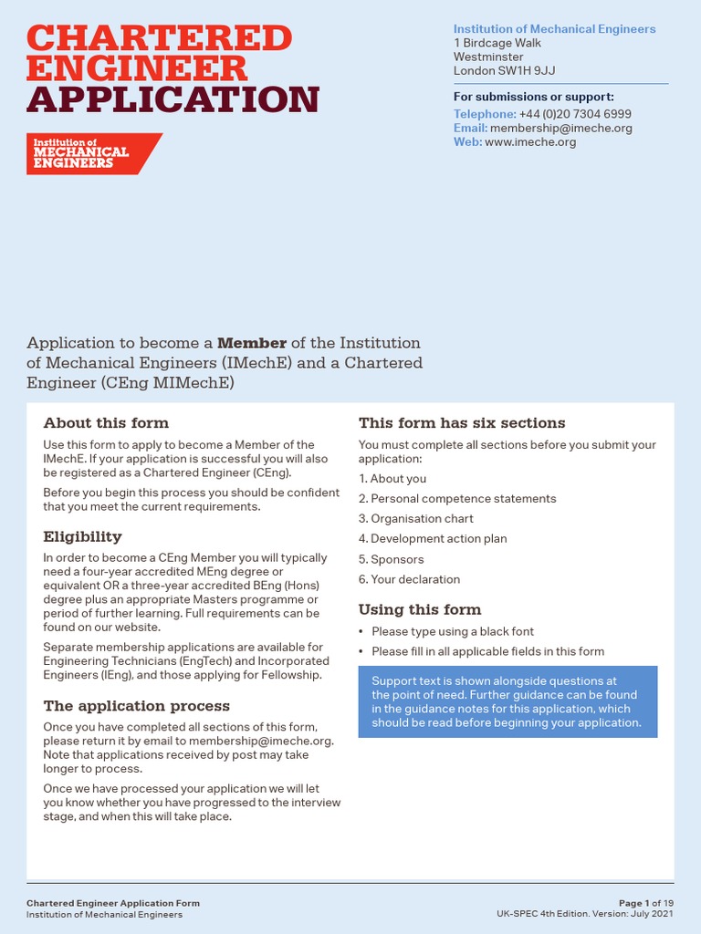 Ceng Application-Form 07-21 Final | PDF | Engineering | Competence ...