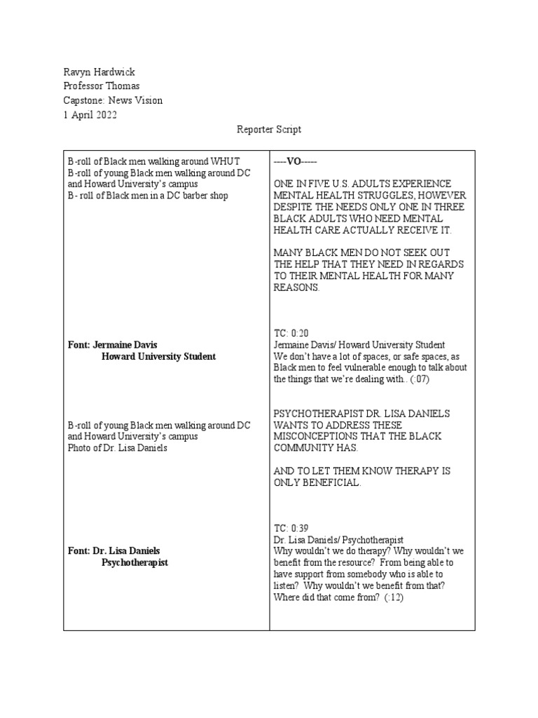 Reporter Script - PKG 2 | PDF