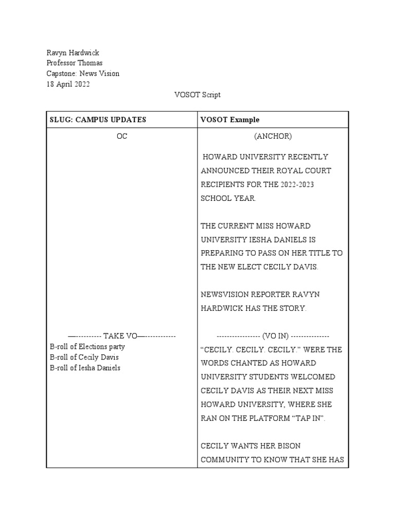 Vosot Script - PKG 3 | PDF
