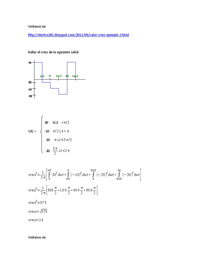 Valor Rms de Una Señal | PDF