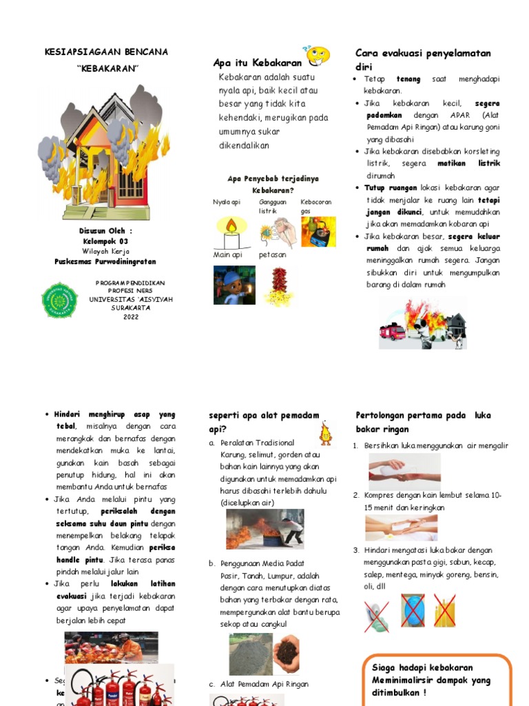 Leaflet Siap Siaga Kebakaran | PDF