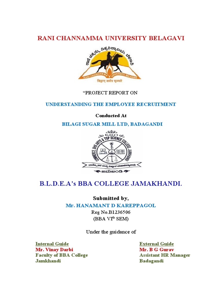 Rani Channamma University Belagavi: B.L.D.E.A'S Bba College Jamakhandi ...