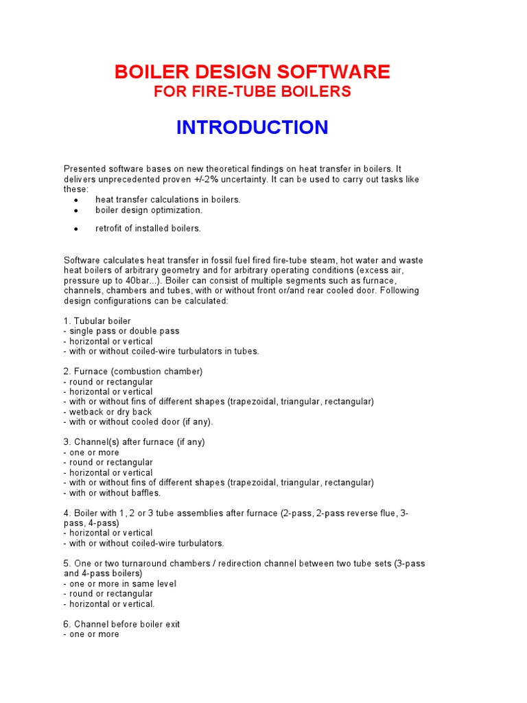 Boiler Design Software | PDF | Boiler | Mechanical Engineering
