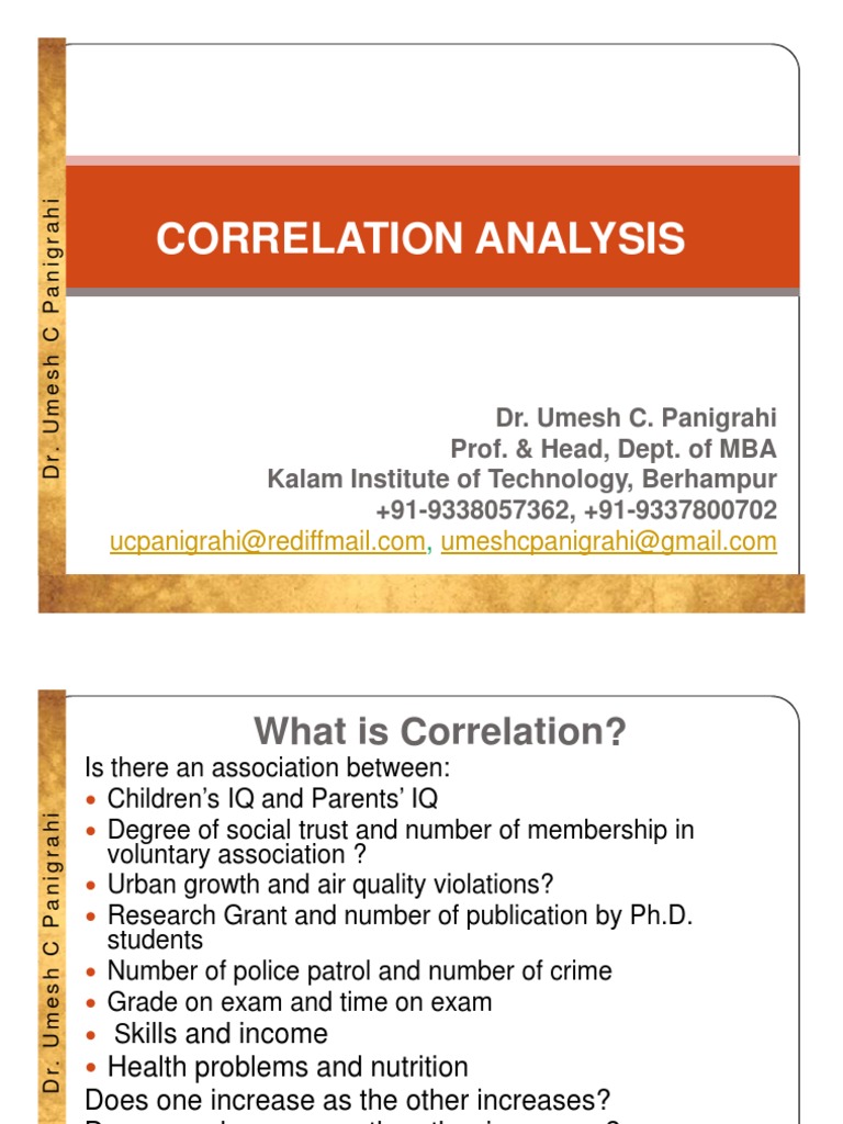 Correlation Analysis | PDF