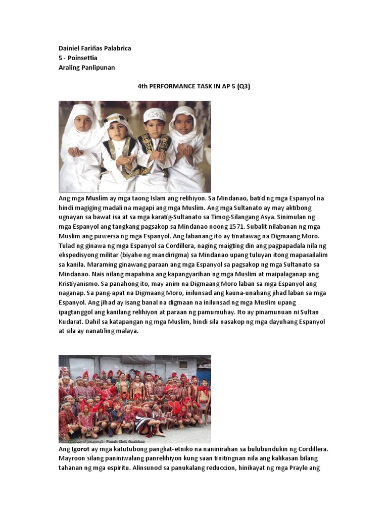 G5 Ap Performance Task (Q3) | PDF