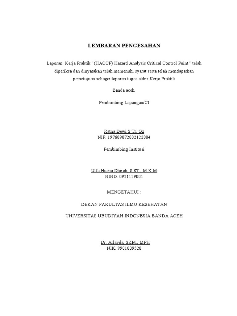 Haccp MSPM Usman | PDF