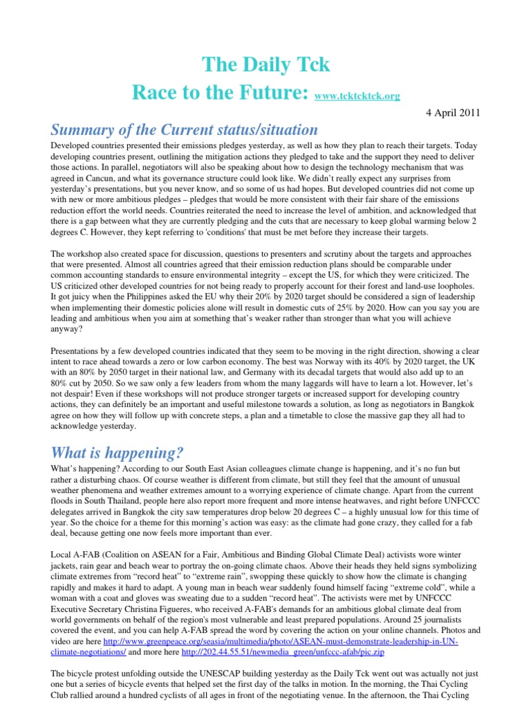 Bangkok Daily TCK 2 | PDF | Climate Change Mitigation | European Union
