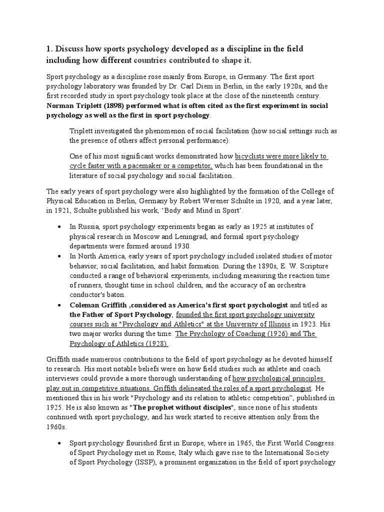 Personality Profile of A Successful Sportsperson | PDF | Psychology ...