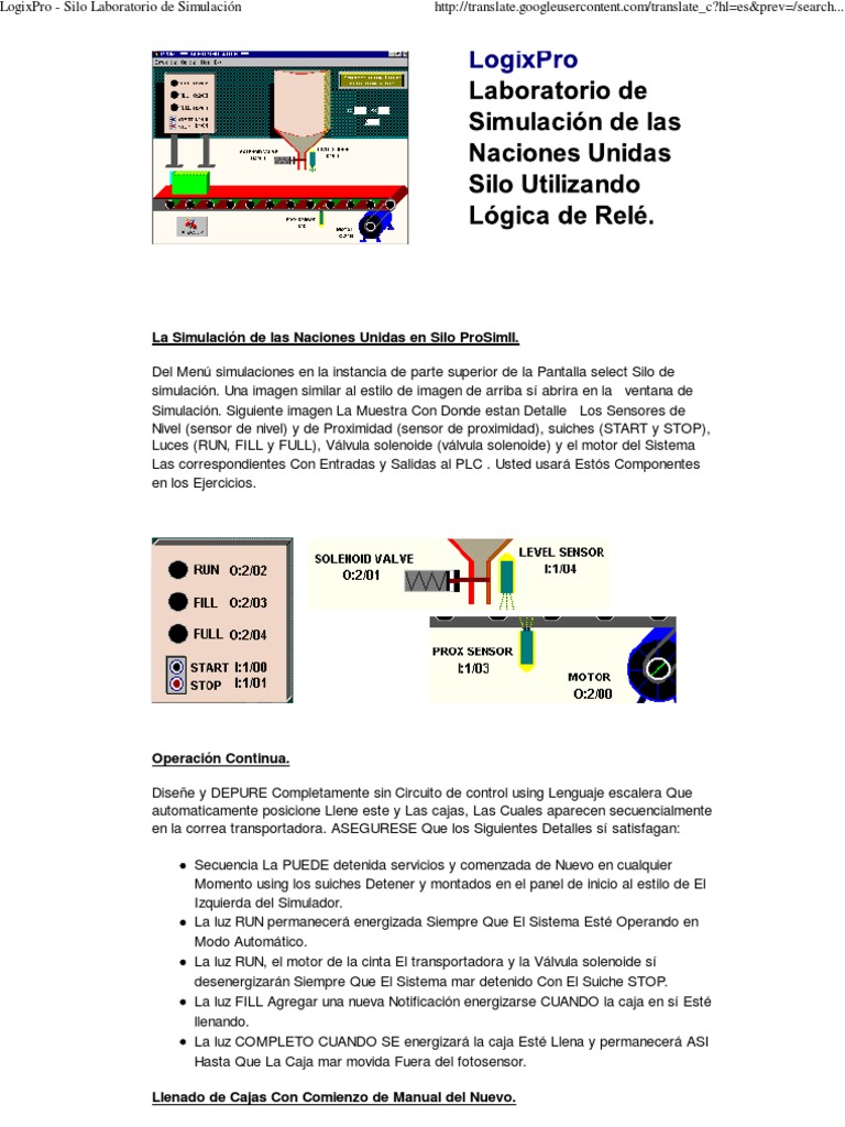 Simulación de Silo en LogixPro | PDF | Informática | Informática y ...