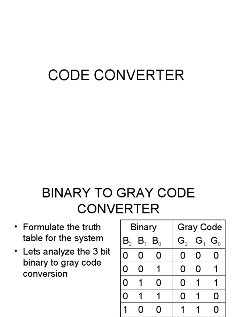 Code Converter | PDF | Theory Of Computation | Elementary Mathematics