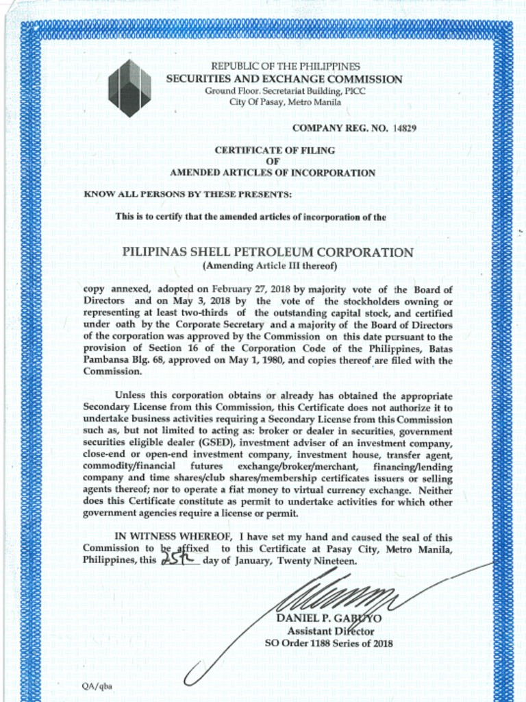 Pilipinas Shell Petroleum Corporation | PDF
