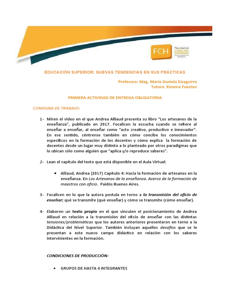 Consigna Primer Actividad Obligatoria | PDF