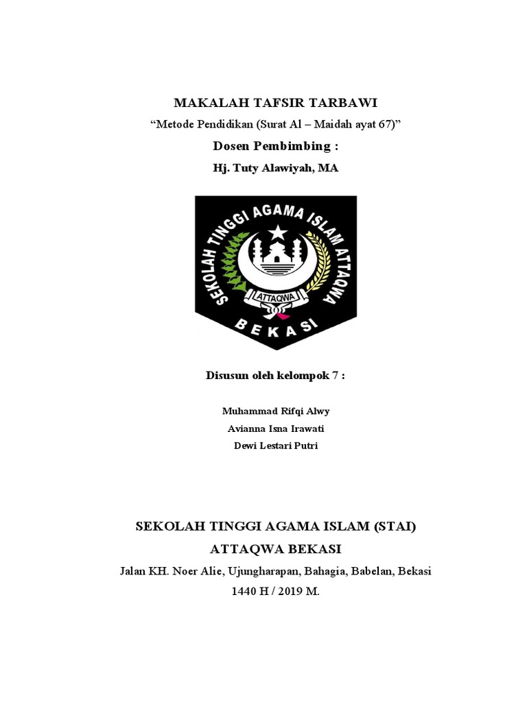 Makalah Tafsir Tarbawi | PDF | Agama & Spiritualitas