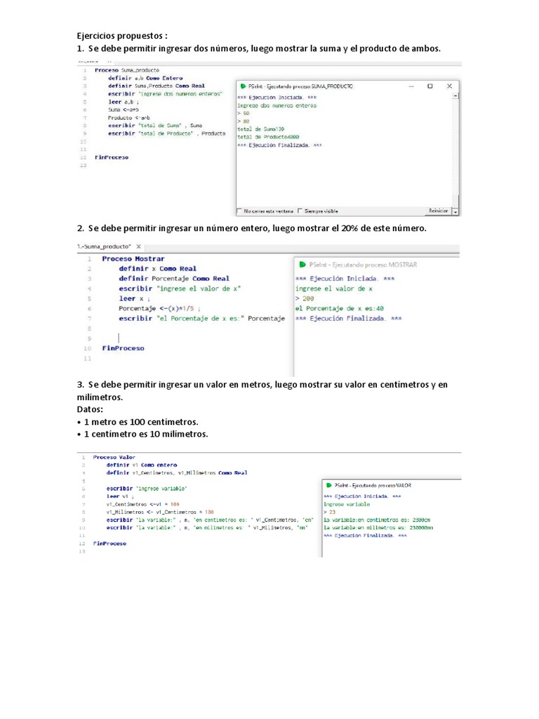 s03.s1 - Resolver Ejercicios Principios de Algoritmos | PDF