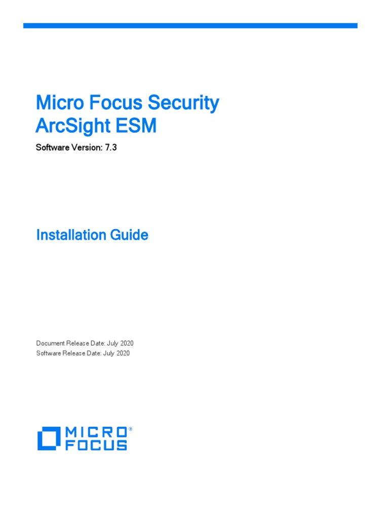 Micro Focus Security Arcsight Esm: Installation Guide | PDF | I Pv6 ...