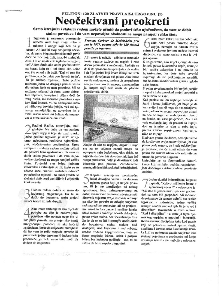 120 Zlatnih Pravila Za Trgovinu | PDF