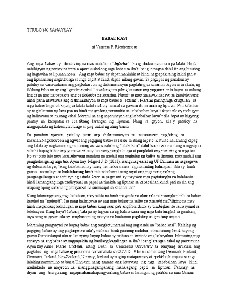 Pormal Na Sanaysay | PDF