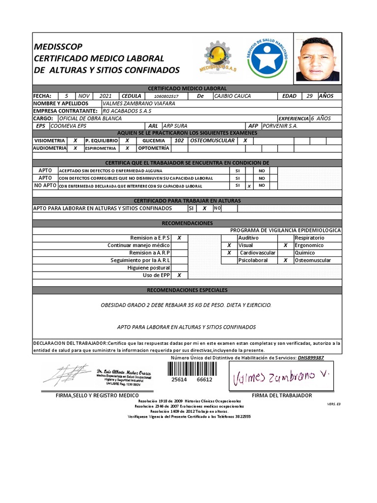 Rg1.valmes Zambrano Viafara | PDF | Medicina | Medicina CLINICA