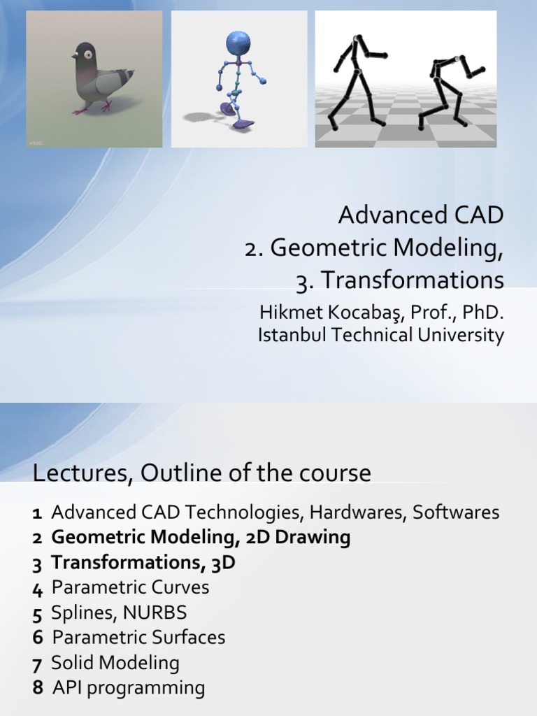 Advanced CAD-Geometric Modeling-Transforms | PDF | 3 D Modeling ...