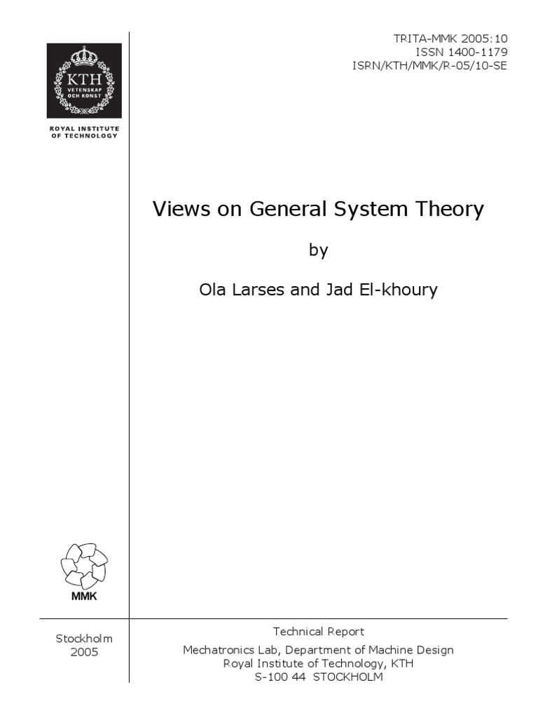 Views On General Systems Theory | PDF | Systems Theory | System