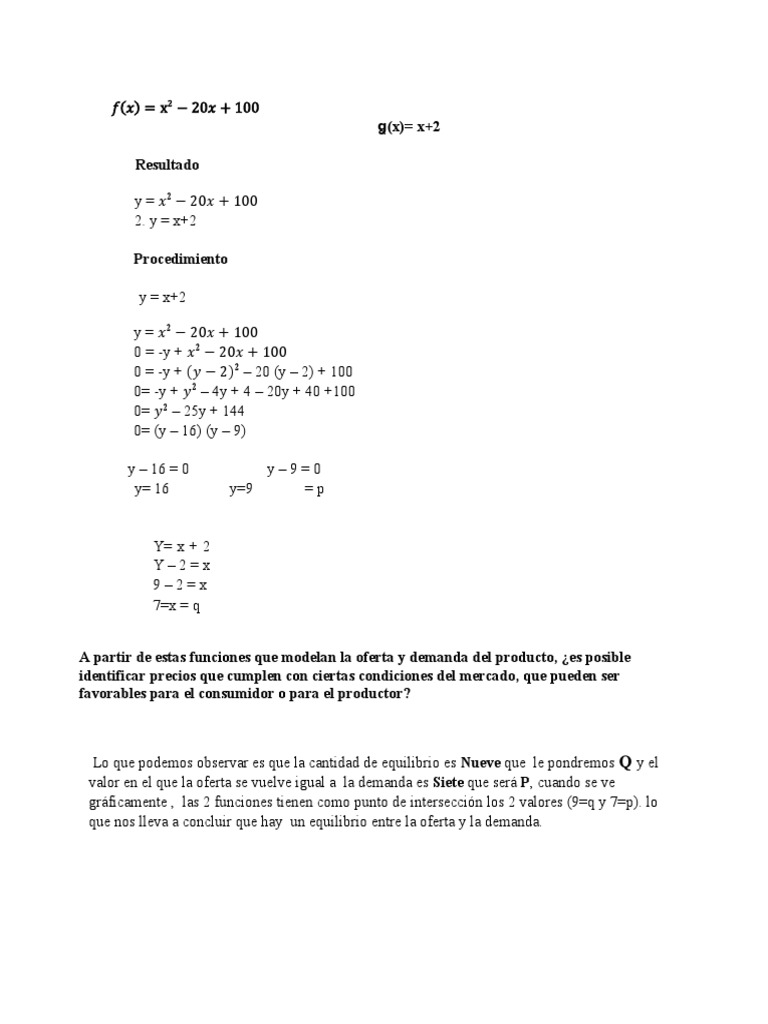 Aca 3 Calculo Integral | PDF | Oferta (economía) | Oferta y demanda