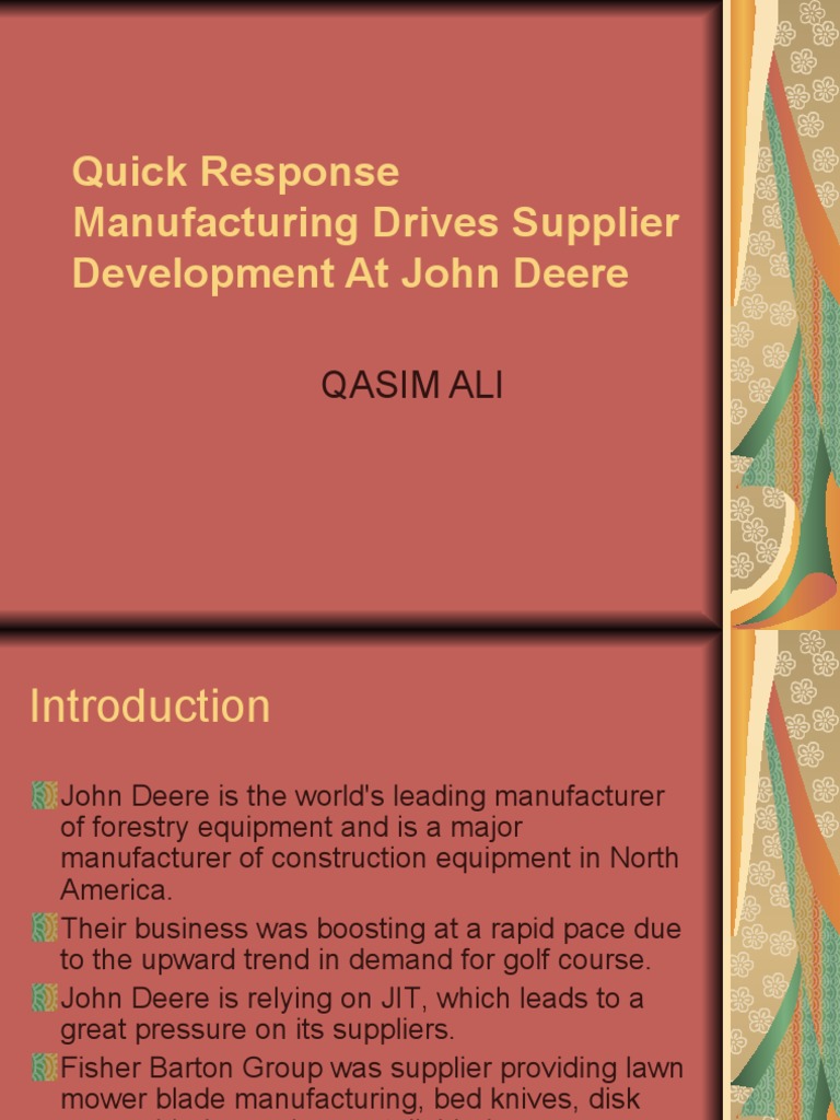 Quick Response Manufacturing | PDF