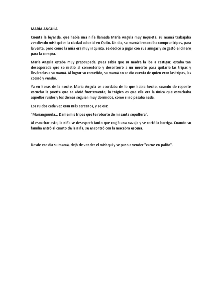 Leyenda María Angula | PDF