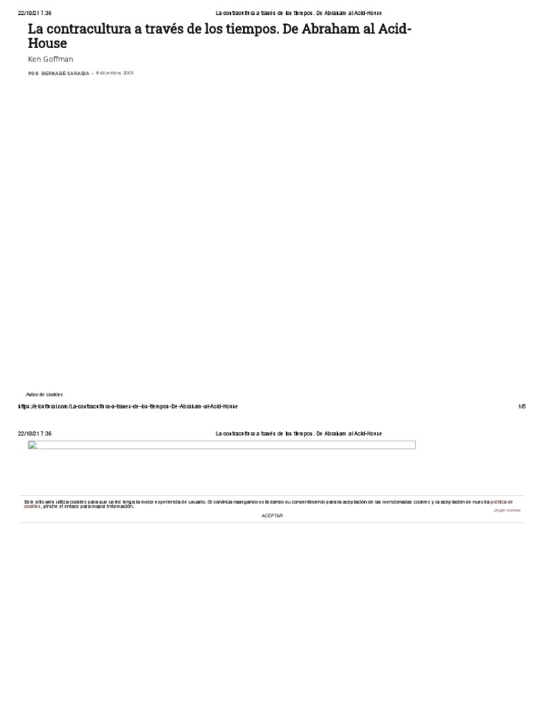La Contracultura A Través de Los Tiempos. de Abraham Al Acid-House | PDF | Cookie HTTP ...