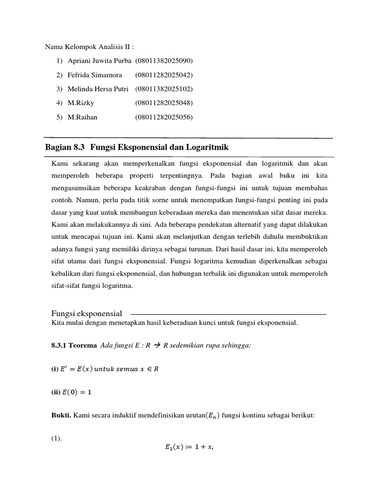 Tugas Kel - Analisis II | PDF